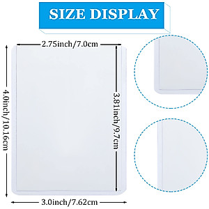 Hard Plastic Card Sleeves Trading Card Holder Baseball Card Sleeves Card Protector Holder for Baseball Card, Football Cards, Gaming Cards 3 x 4 Inch (200 Pieces)