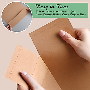 Fainne 2000 Pieces Blank Printable Business Cards Mini Note Index Perforated Card Stock Compatible with Laser and Inkjet Printer Double Sided Printing Paper 10 Cards/Sheet (Brown)