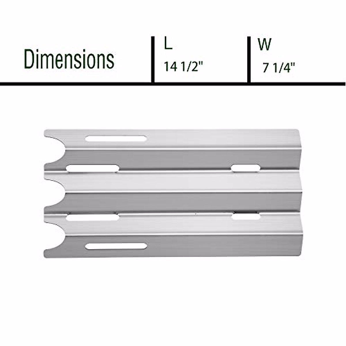 Damile Grill Heat Plates Heat Shield for Vermont Castings Grill 4 Burner CF9030, CF9050, VCS5005, VM400, Jenn Air Grill,Stainless Steel Tent Burner Cover Flame Tamer BBQ Gas Grill Replacement Parts