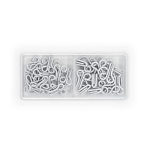 Dritz Hooks and Eyes, Size 1 and 2, White, 20 Count Hooks & Eyes