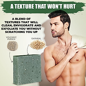 The Black Stuff Pine Tar Soap - Mens Bar Soap Made with Pine Tar, Organic Ingredients and Essential Oils - Handmade Cold Process Body Soap for Men - Moisturizing and Cleansing organic Bath Soaps