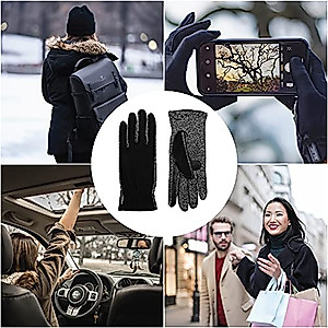 isotoner Women's Unlined Water Repellant Touch Screen Gloves, Black, One Size