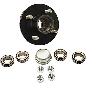 Rigid Hitch Incorporated Trailer Hub Kit (BT-100-F) 4 Bolt on 4 Inch Circle - Fits 1" and 1-1/16" Spindle