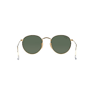 Ray-Ban RB3447 Round Metal Sunglasses + Vision Group Accessories Bundle unisex-adult (Arista/Crystal Green (001), 50)
