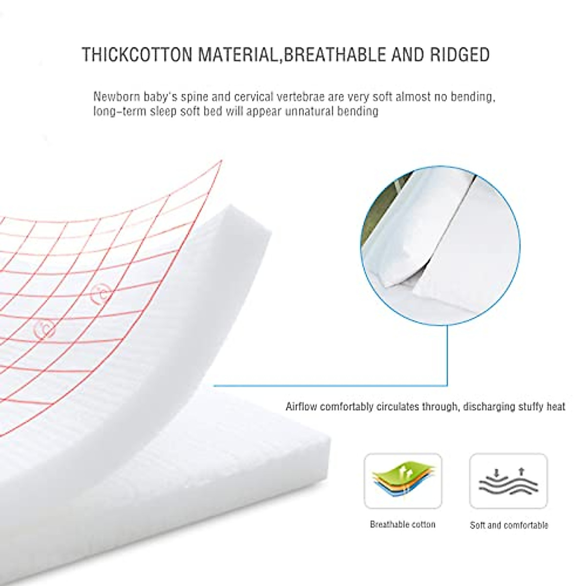 Baby Lounger for Newborn 100% Cotton Baby Nest Co-Sleeper for Baby in Bed Infant Newborn Lounger Adjustable Size & Strong Zipper Lengthen Space to 3 Tears Old(Polka Dot Red)