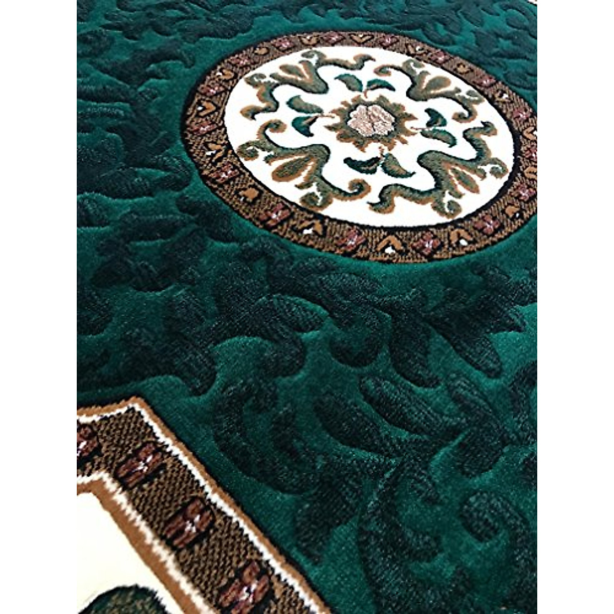 Kingdom Traditional Area Rug Hunter Dark Green Persian Design D123 (8 Feet X 10 Feet)