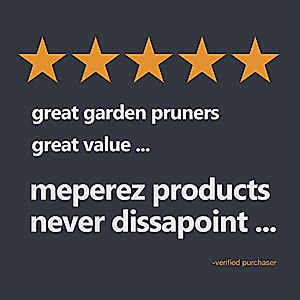 MEPEREZ garden scissors, pruning shears for gardening, lightweight plant clippers, for hedge, bonsai, floral, small stem, orchard and vegetable, 1 pack