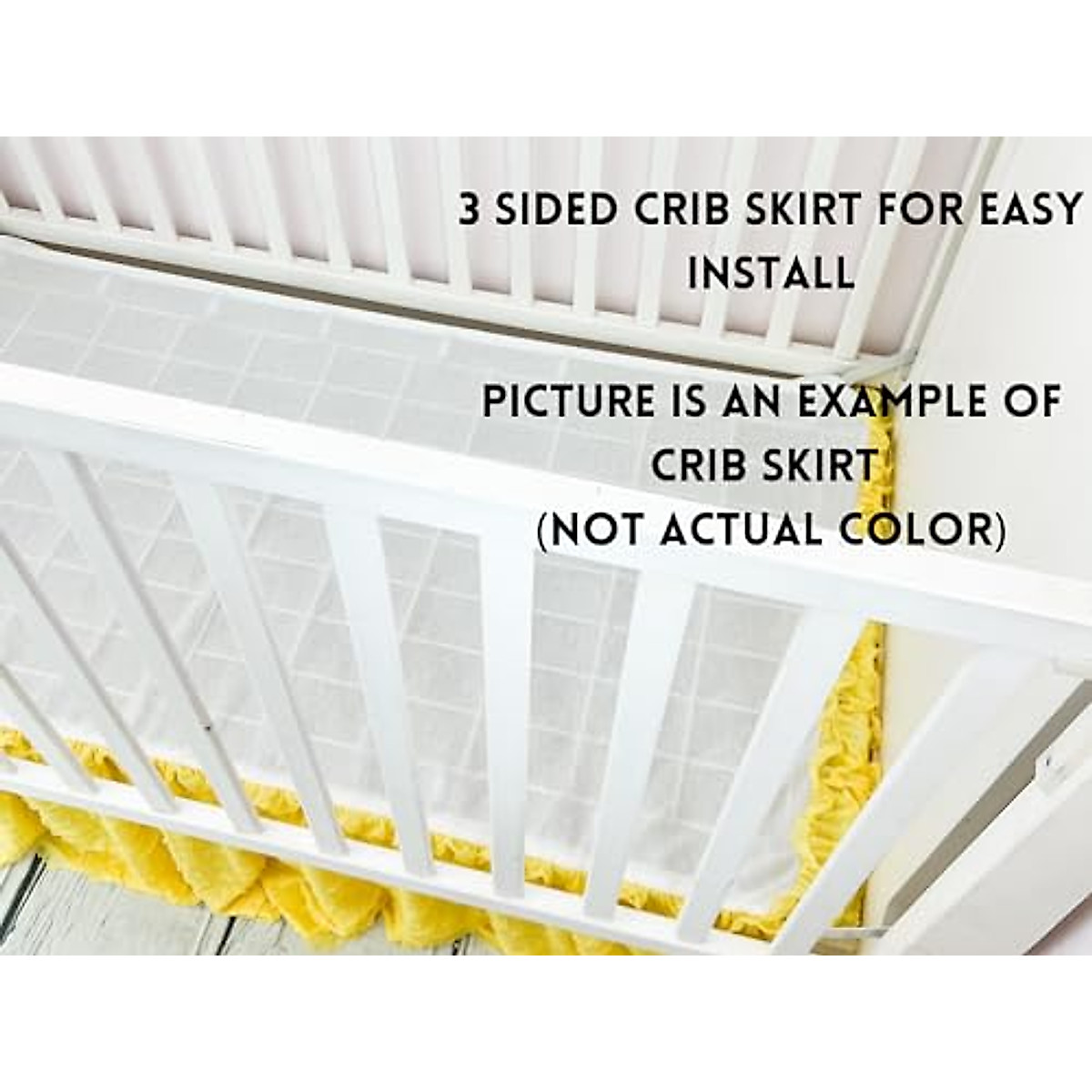 Lilac Purple Ruffle Crib Bed Skirt, Boho Baby Girl Ruffled Bedding Dust Ruffle Skirts, Extra Long 16 inch Gathered Standard Bedskirt Nursery Decor, AVTRBoutique