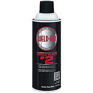 Weld Aid Nozzle-Kleen #2 007022 - 16 wt. oz., Non-Flammable, Paintable Anti-Spatter Aerosol Spray for MIG, TIG Tips, Weldments