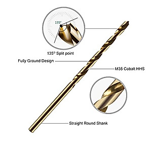 Owl Tools 3/32" Inch Cobalt Drill Bits - 13 Pack of M35 Cobalt Drill Bits with Storage Case - Perfect Drill Bits for Metal, Hardened & Stainless Steel, Cast Iron, and More!