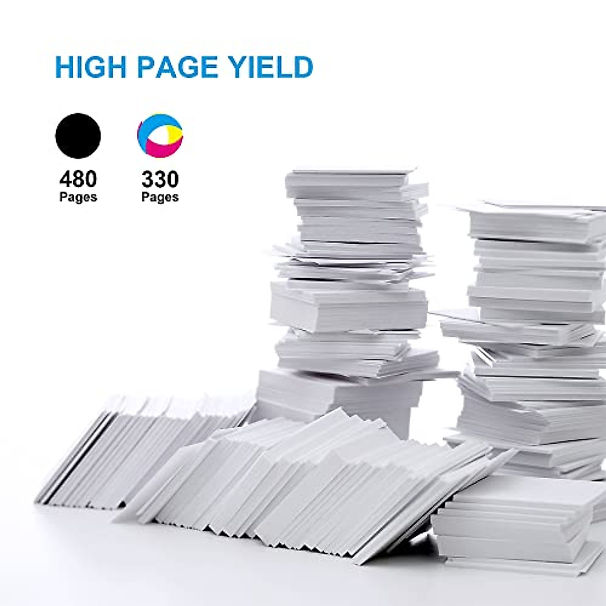 61XL Ink Cartridges Combo Pack Remanufactured for 61 XL Ink Work with Envy 4500 5530 4502 5535 5534 officejet 4630 4635 Deskjet 1000 1010 1510 Printer(1 Black, 1 Tri-Color)