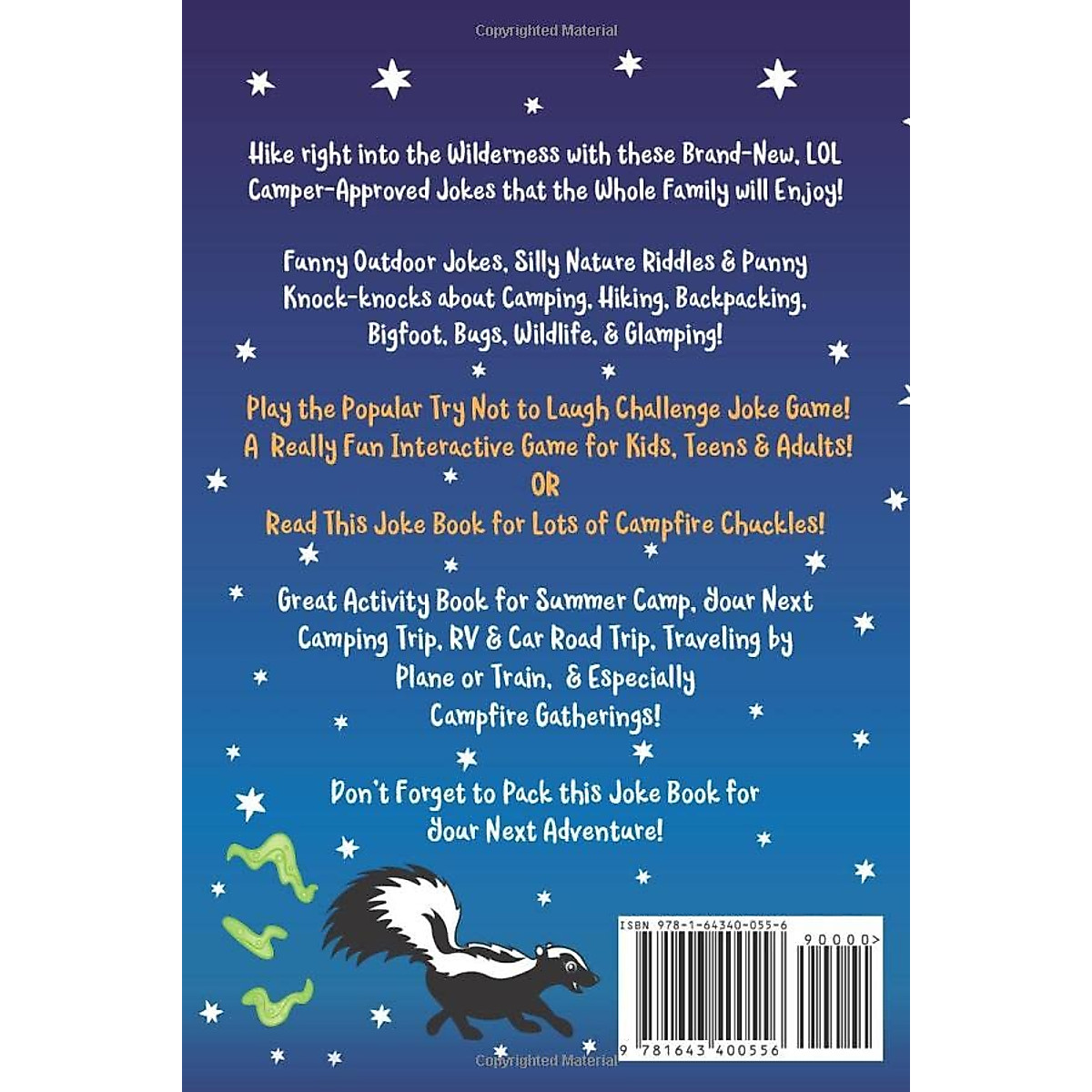 Try Not to Laugh Challenge Camping Joke Book: for Kids! Jokes, Riddles, Silly Puns, Funny Knock Knocks, LOL Outdoor Theme Activity for Camping Trips, ... Campfire Jokes for Family & Friends!