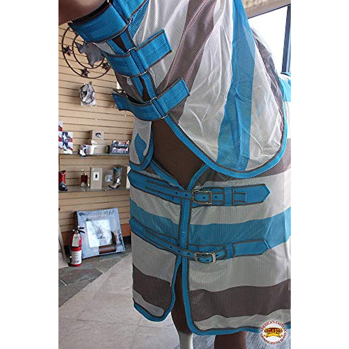 HILASON 75 Inches Horse Fly Sheet Ultra Violet Rays Protect Mesh Bug Mosquito Summer Spring | Fly Sheet | Horse Turnout Sheet | Fly Sheet for Horses | Bug and Mosquito Protection | Fly Sheet for Horse