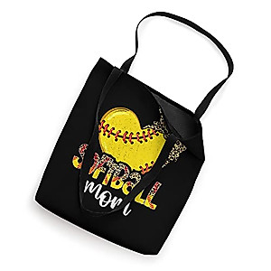 Leopard Baseball Softball Mommy Mama Mother's Day Mom Life Tote Bag