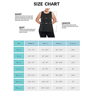 BALEAF Women's Plus Size Workout Tank Tops Loose Fit Sleeveless Athetic Running Exercise Shirts Black XXL