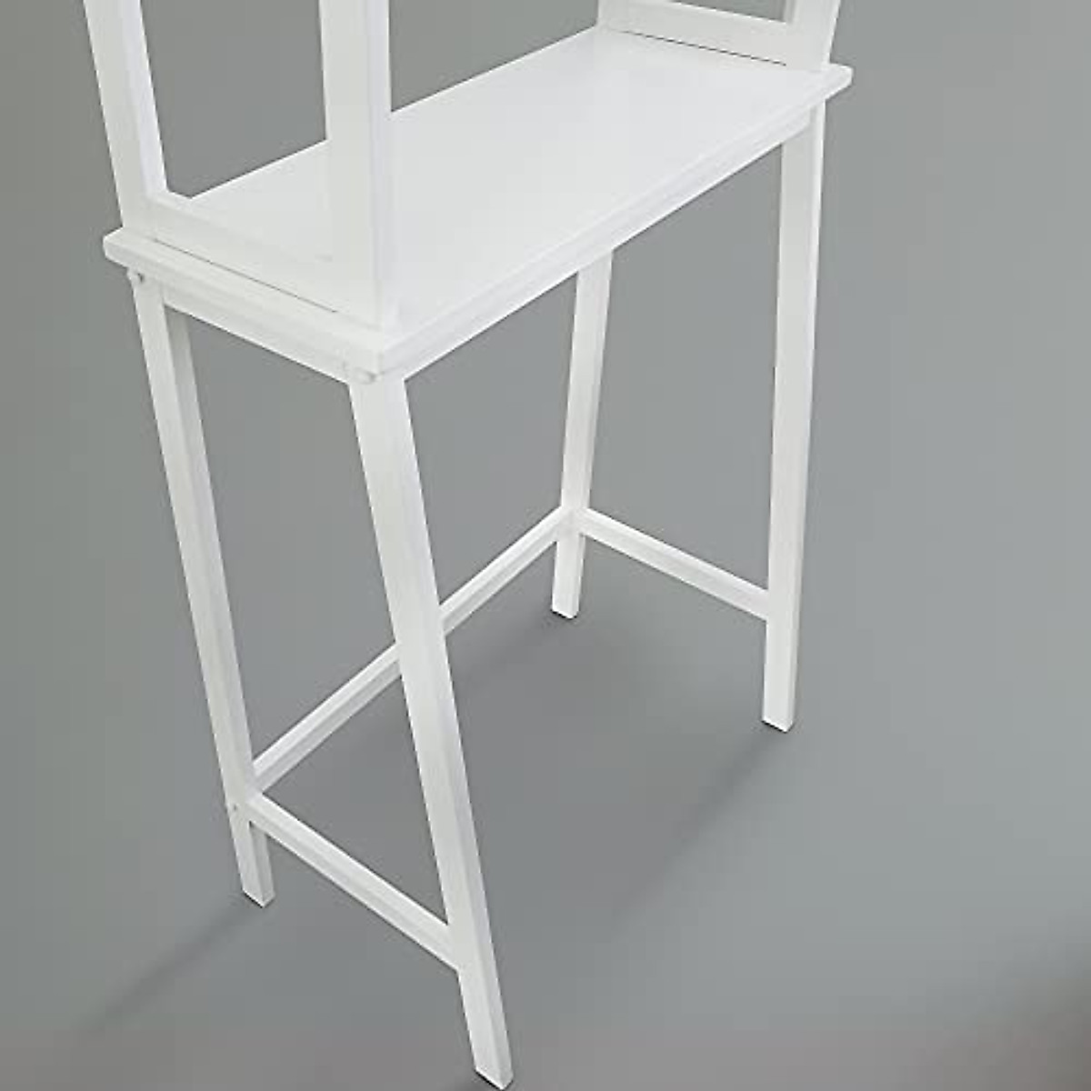 Casual Home Spacesaver 100% Solid Wood Over The Toilet Rack with Shelves - White