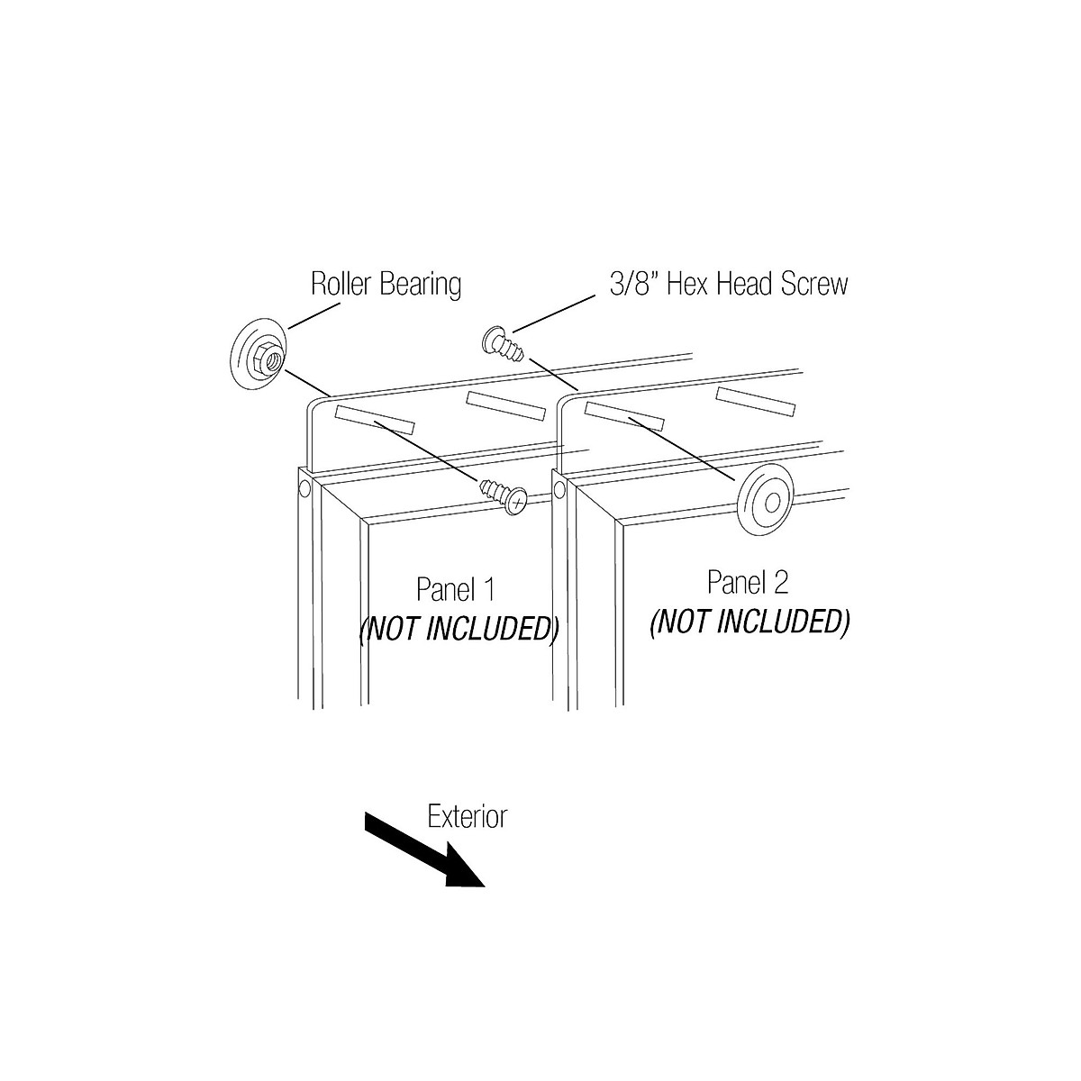 Basco Shower Door Rollers 3/4 inch Diameter Replacements for Sliding Shower Doors,White,ECPPROLLER