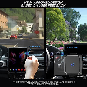 GAZE Car Wide H V2 Wireless Car Charger Compatible with Galaxy Z Fold 6, 5, 4, Dual Coil Portrait Viewing Capable Fast Charging auto Clamping car Mount