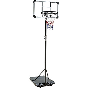 Basketball Hoop Outdoor Portable Adjustable Basketball Goal System with Height Adjustable 28 in inches Backboard & Wheels for Children Youth Adult at Indoor Outdoor