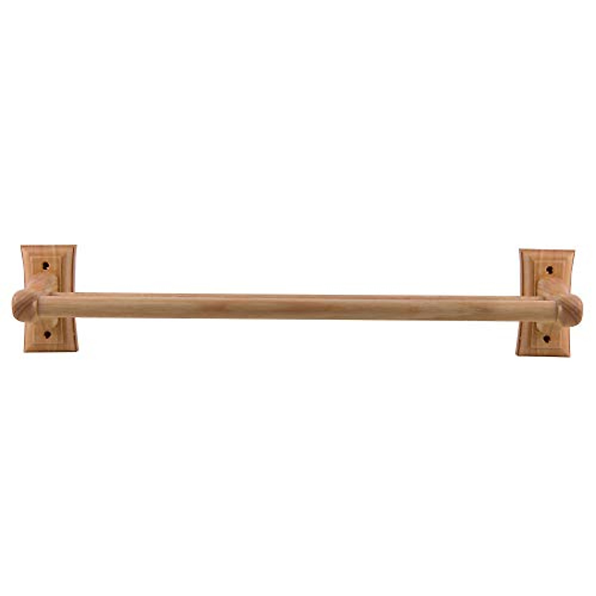 ALFI brand AB5505 24" Double Rack Wooden Towel Bar Bathroom Accessory, Natural Wood