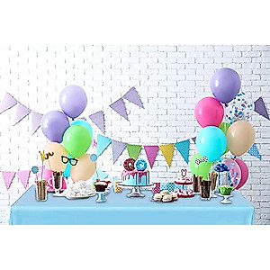 DecorRack 6 Pack Rectangular Tablecloths -BPA- Free Plastic, 54 x 108 inch, Dining Table Cover Cloth, Light Blue (6 Pack)