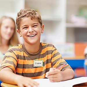 Bright Creations 144 Pieces Decorative Colorful Name Tags for Classroom – Blank Stickers to Write on for Student Desks, Bin Labels, Teacher Supplies, 6 Designs (3.5 x 2.5 Inches)