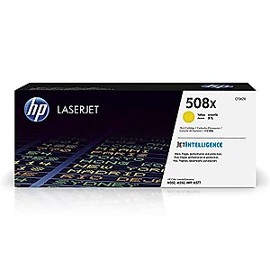 HP 508X Yellow High-yield Toner Cartridge | Works with HP Color LaserJet Enterprise M552, M553, HP Color LaserJet Enterprise MFP M577 Series | CF362X