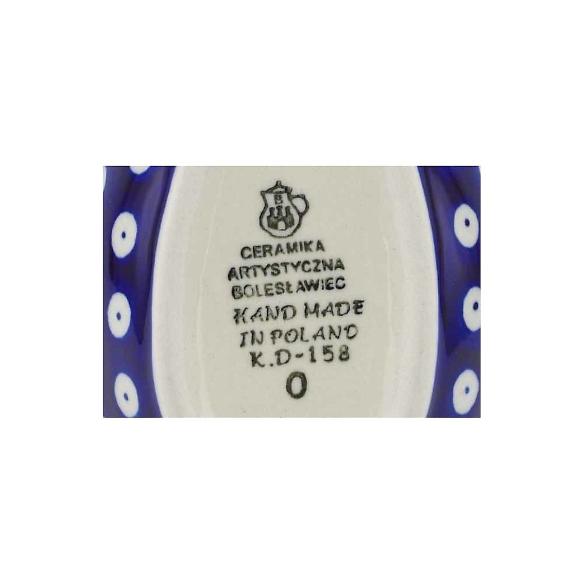 Polish Pottery 4¾-inch Spoon Rest made by Ceramika Artystyczna (Bleeding Heart Peacock Theme) + Certificate of Authenticity