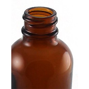 1 oz Amber Boston Round Glass Bottle with Fine Mist sprayer 6/bx