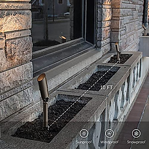 Malibu Landscape Spotlight 20W Flood Light 12V Low Voltage Outdoor Yard Light 176 Lumen 3000K Warm White Metal Landscape Lighting with Halogen Replacement Bulb Connector and Stake