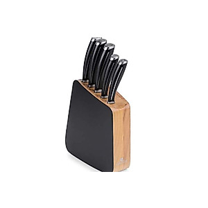 Gerlach G02-0981M-ZENB-05PU-S2S1-01 Set of The Kitchen Knives in Block Loft-G02-0981M-ZENB-05PU-S2S1-01, Stainless Steel