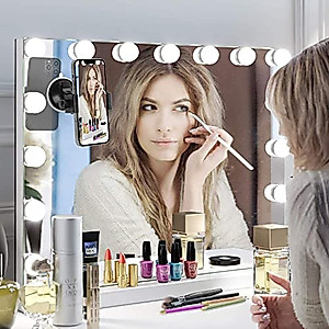 Mippko Mirror & Bathroom Phone Holder Suction Cup Mount, 2.75 inch Suction Base for Glass/Wall/Metal/Plastic, Compatible with 3.5~7.5 inch iPhone/Samsung/Nexus/HTC/Smart Phone