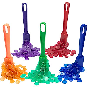 Yuanhe Magnetic Bingo Chips with Wand - 5 Pack for Large Group Games,Family Game Night, Sensory Bins,Counting and Sorting,Science& Educational Activities
