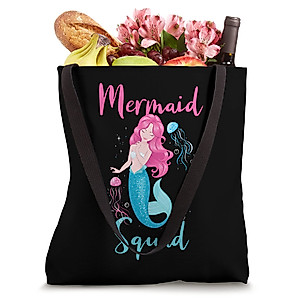 Mermaid Squad | Cute Matching Little Girls Birthday Party Tote Bag
