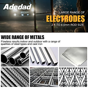 Adedad Welding Machine 160Amp, 110/220V Stick ARC Welder Machine, IGBT Inverter Digital Display LCD MMA Welder, Built-in Hot Start ARC Force Portable Electric Welding Machine, Beginner Welder Kit