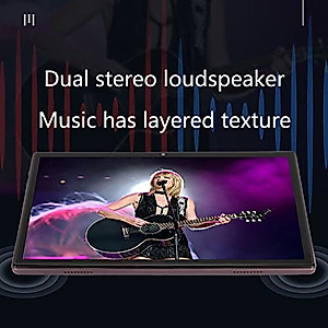 VINGVO 4G Call Tablet, 2.4G 5G WiFi Front 8MP Rear 20MP Octa Core Processor 100-240V 10.1in Tablet Purple 8GB 128GB for Typing for Android 11 (US Plug)