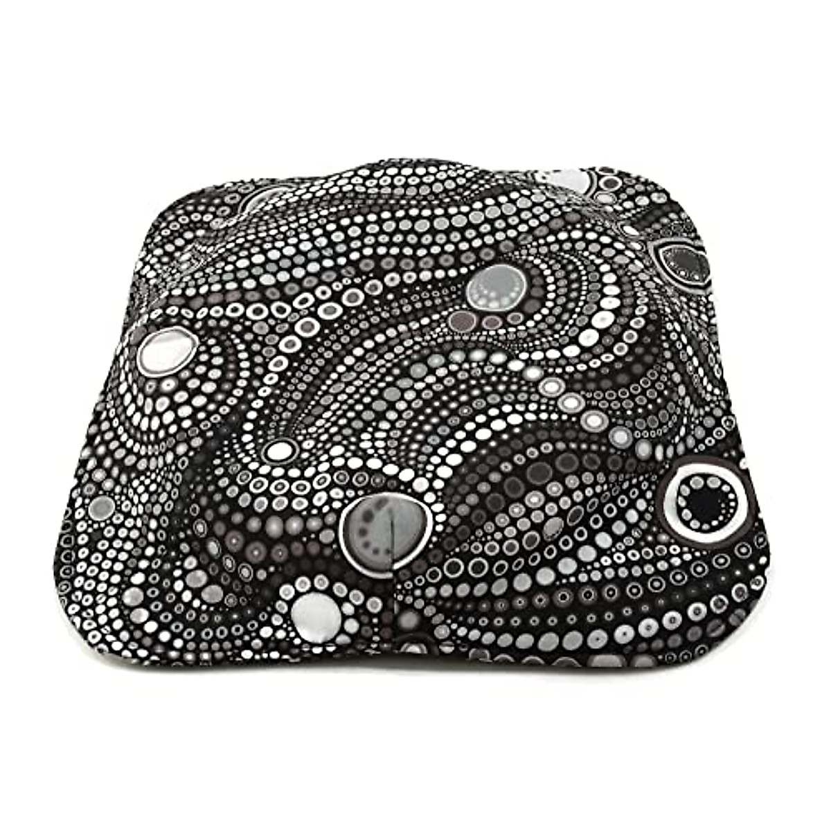 Black and White Microwave Plate Holder - Modern Cotton Fabric Dinner Plate Cozy