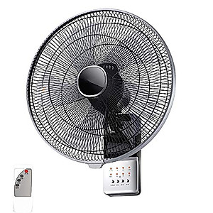 LHJJ Wall-Mounted Fan-air Circulator-220V/50HZ-remote Control-Automatic Fan-Black