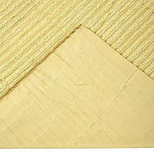 Better Trends Jullian Collection is Super Soft and Light Weight in Bold Stripes Design 100% Cotton Tufted Unique Luxurious Machine Washable Tumble Dry, Standard Sham, Yellow