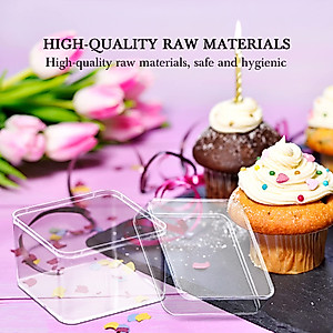 Amersumer 20Pack Plastic Clear Box with Separate Lid,2.2x2.2x2 Inchs,Beads Storage Containers Square Clear Containers Box for Pills Herbs Tiny Bead Earring Jewerlry Candy Gifts Party Favor and More