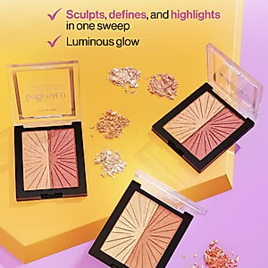 wet n wild MegaGlo Blushlighter| Blush & Highlighter Duo| Shimmer Metallic Finish| Highlight Bling