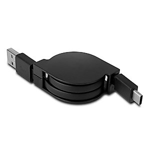 BoxWave Cable Compatible with Oculus Quest - miniSync - USB-A to USB Type-C, Retractable Cable - USB-A to USB Type-C for Oculus Quest