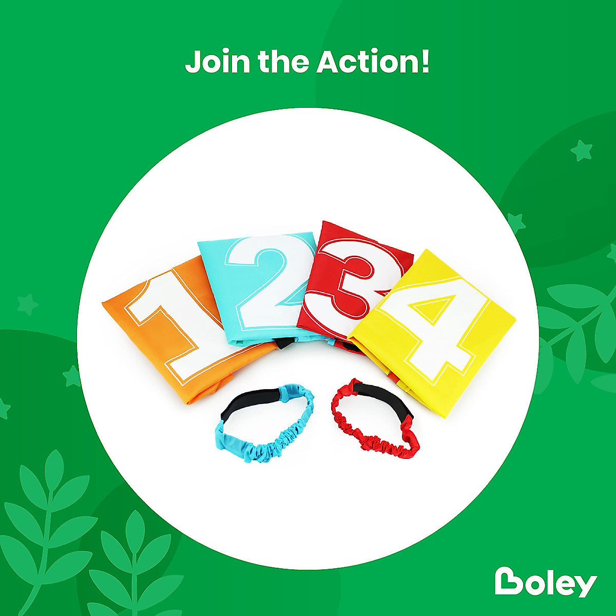 Boley Sack Race Bag Set with Ankle Bands - 4 Pk Potato Sack Race Bags for Kids Ages 5+ - Outdoor Party Carnival Games - Yard Games for the Family