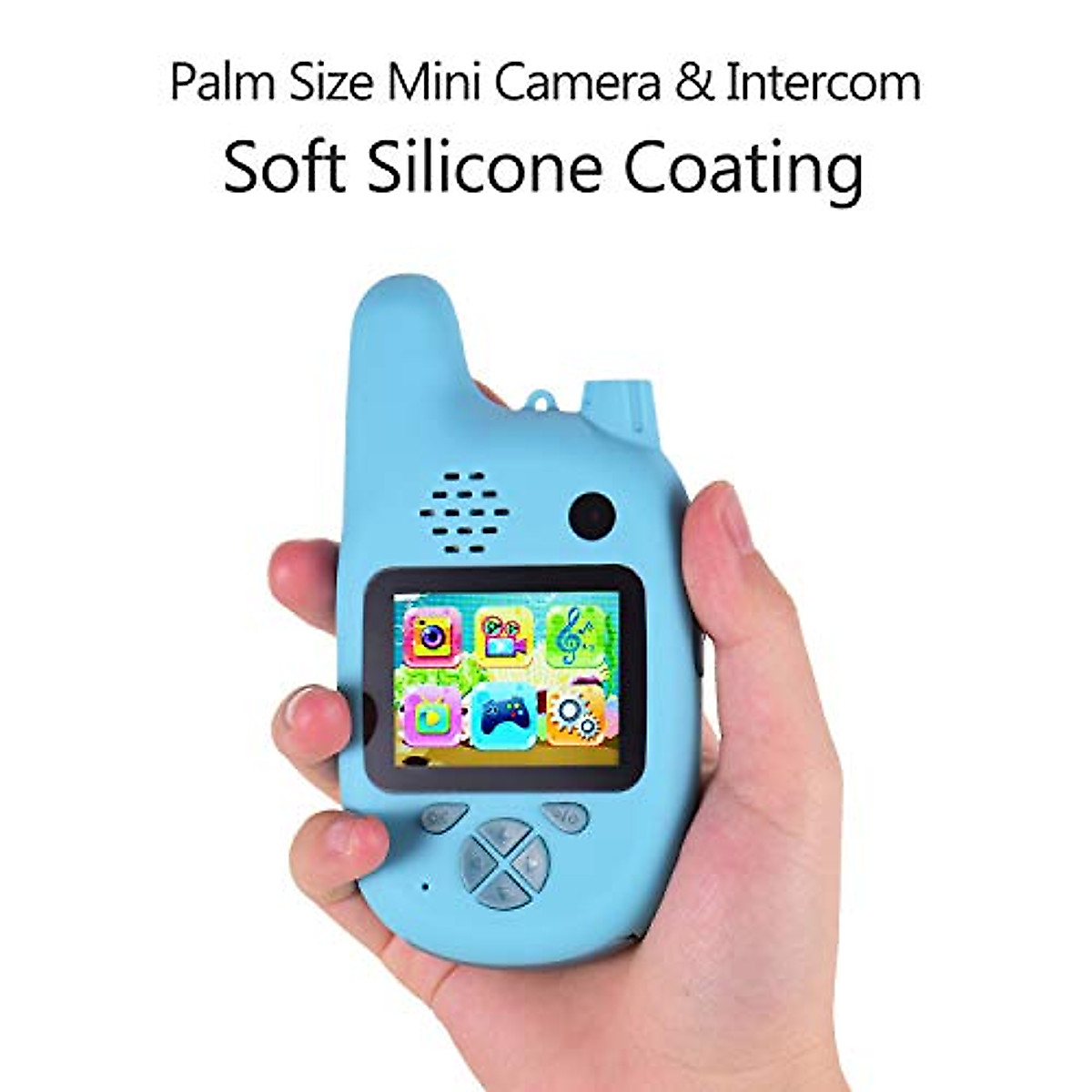 Children Camera Walkie Talkie 8MP Dual Lenses 2.0inch IPS Screen Extended Memory Built-in Battery Music and Game Timer Shooting Automatic Focusing