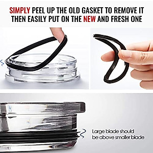 4 Pack: Tumbler Lid Gasket Replacement Silicone Seal Rings | (2 Qty) 20 oz and 30 Ring Fits Yeti Ounce & Insulated Stainless Steel Tumblers Lids (ZTH-1K)