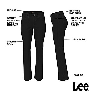 Lee Women's Legendary Mid Rise Bootcut Jean Black 14