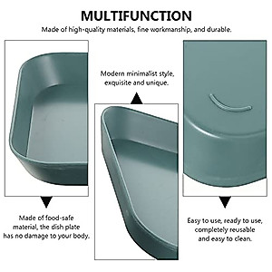 Abaodam 2pcs Melamine Resin Material Square Bone Spit Plates Fruit Trays Snack Plates