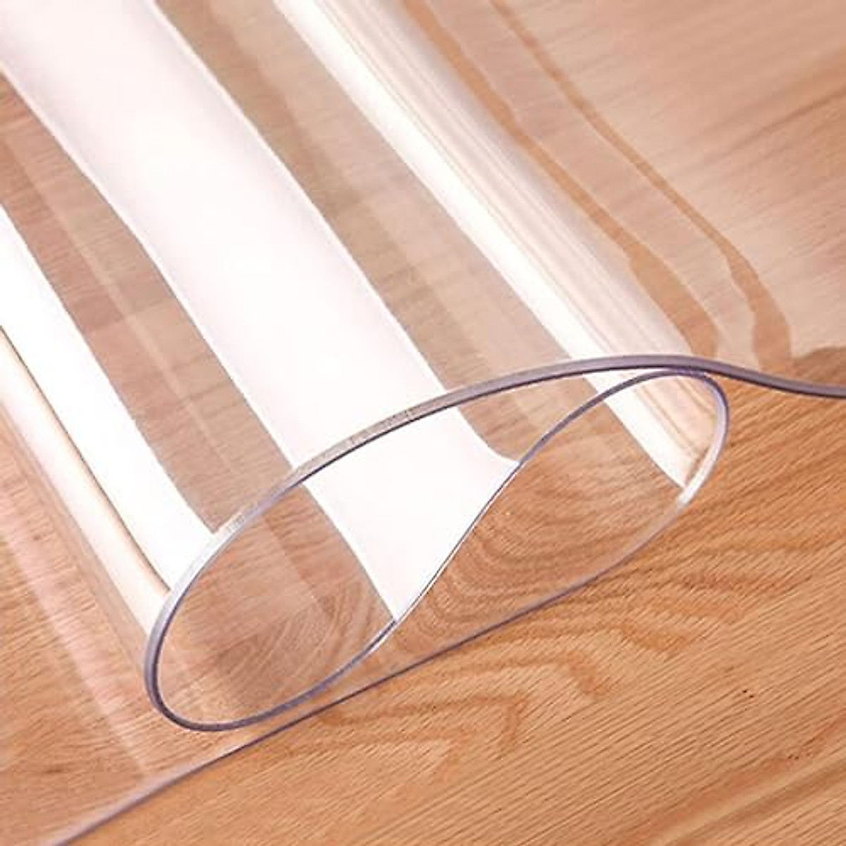 Clear PVC Desk Chair Mat Clear Vinyl Runner Rug for Hard Wood/Tile Floor, Extra Long Plastic Hallway Carpet Protector, Door Mats, Can Be Cut, Indoor Outdoo,1.5mm Thick,75/95/115/135/155cm Wide for Off