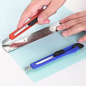 DIYSELF 24Pack Box Cutters (9MM Wide Blade Cutter) Utility Knife Box Cutter Retractable, Compact, Extended Use for Heavy Duty Office, Home, Arts Crafts, Hobby(Mix)