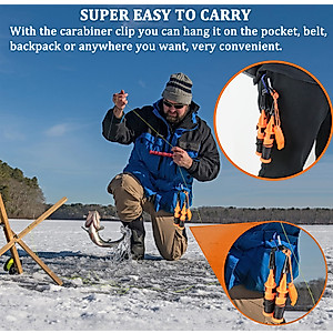 Boaton Ice Safety Picks, Safety Kits for Ice Fishing and Ice Skating, Save You from Falling Into Ice, Floating and Safe to Use